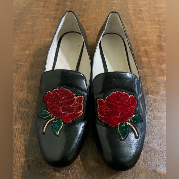 Zara | Shoes | Zara Basic Size Us 6eu 36 Black Ballet Flats With Rose Detail Design | Poshmark